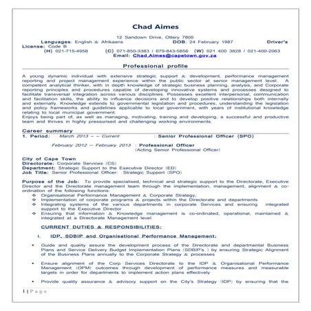 Chad Aimes CV_ 2nd Edition | DOC