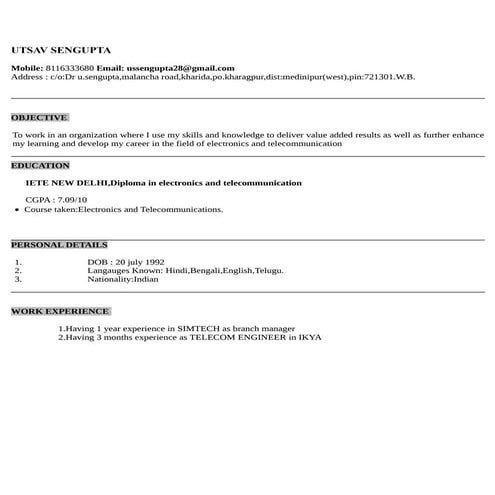 UTSAV_RESUME[2] | PDF