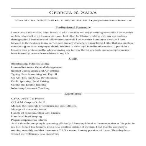 georgia's resume current | PDF