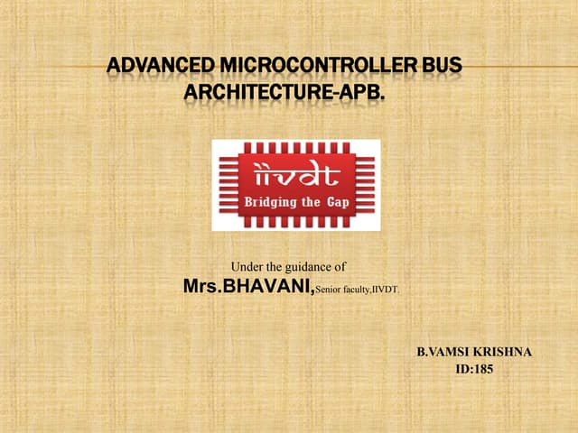 AMBA Advanced High-performance Bus (AHB) protocol | PPTX