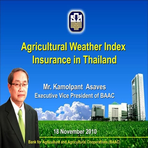 Baac weather index insurance.ppt(special) | PPT