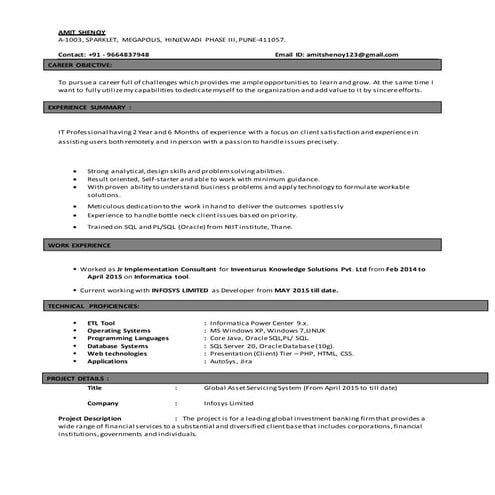 AS Resume | DOCX | Databases | Computer Software and Applications