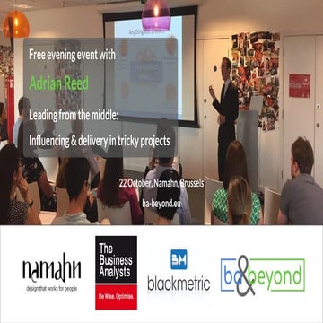 BA and Beyond 18 Evening Event - Adrian Reed - Leading from the Middle ...