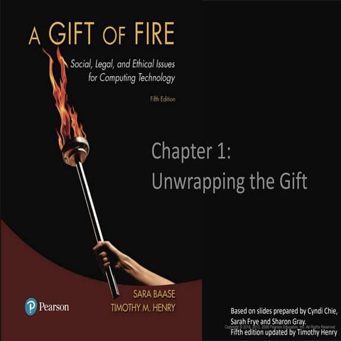 Baase_Henry_GoF5e_Ch1.pptx Gift of Fire Computer Ethics | PPTX