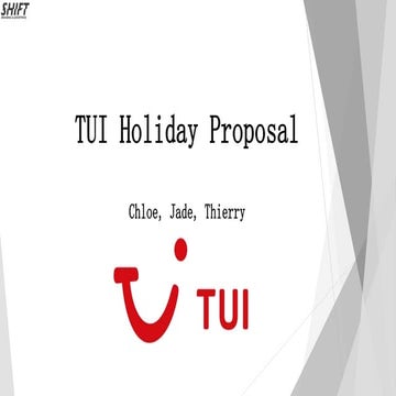 TUI Holiday Proposal | PPT