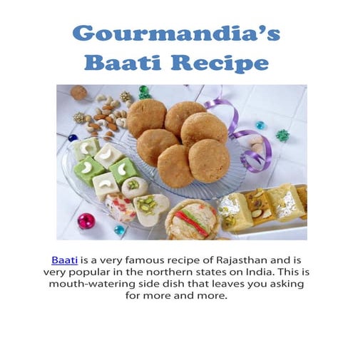 Baati recipe | PDF