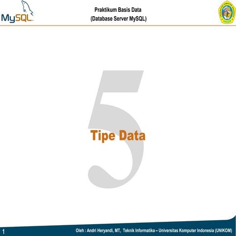 Tipe Data pada MySQL | PDF