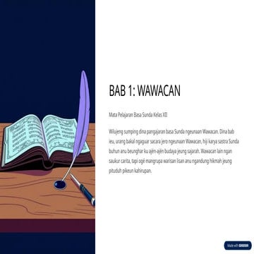 Materi PPT Bahasa Sunda Kelas 12 WAWACAN | PPTX