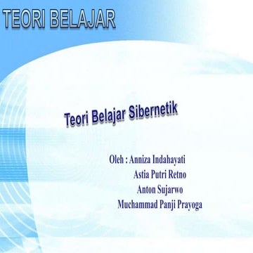 Bab 10-teori-belajar-sibernetik | PPTX