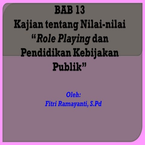 Bab 13-role-playing | PPT