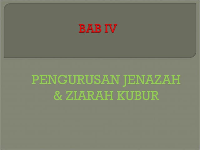 Pengurusan jenazah powerpoint | PPT