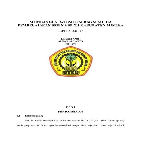 Cover Proposal Skripsi | DOC