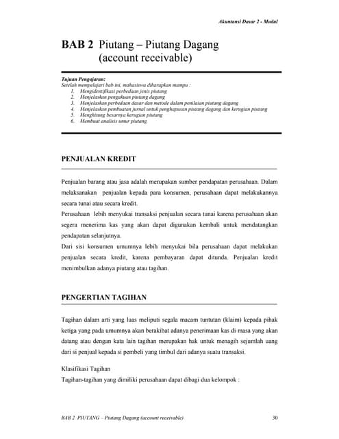 Sistem akuntansi piutang | PPTX