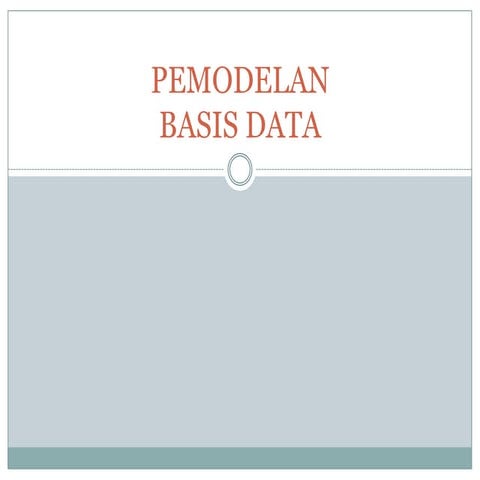 Bab 2 model data | PPTX