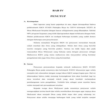 Bab iv penutup | DOCX