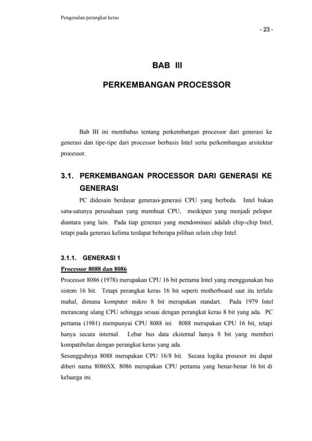 PPT PERKEMBANGAN PROCESSOR | PPT
