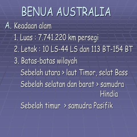 Benua Australia | PPTX