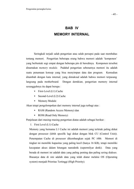 Internal memory | PPTX
