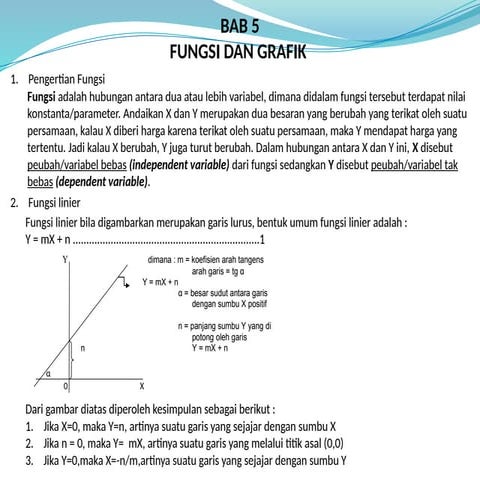Bab-5 Fungsi dan Grafik pembelajaran statistika | PPT
