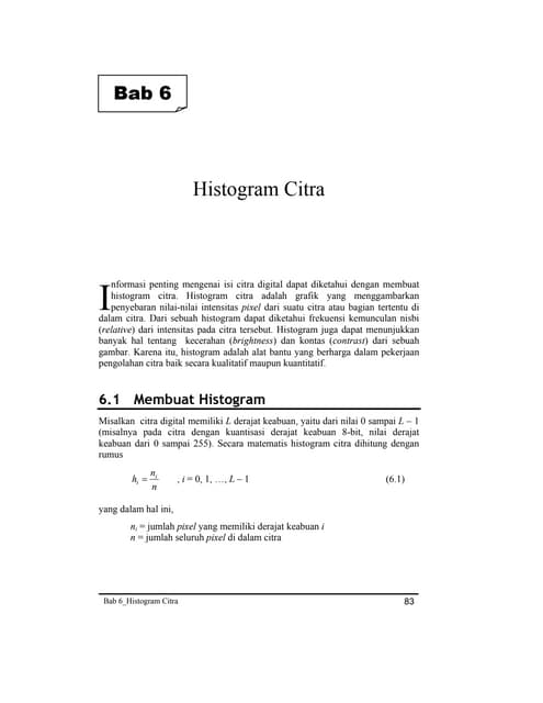 Materi 3 operasi piksel dan histogram | PDF