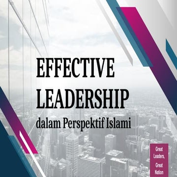 Leadership (Kepemimpinan) dalam Konsep Islam. | PPTX