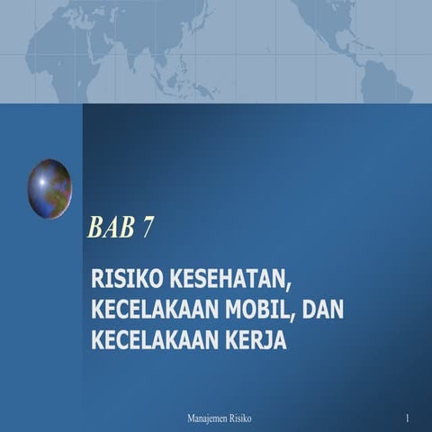 Manajemen Risiko 07 Risiko K3 | PPT
