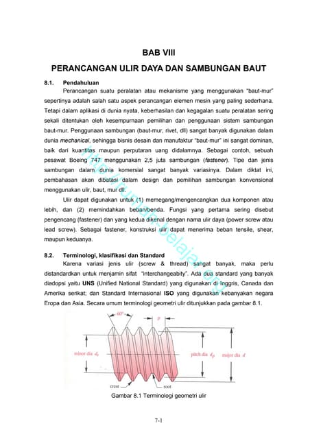 Tabel standard ulir | PDF