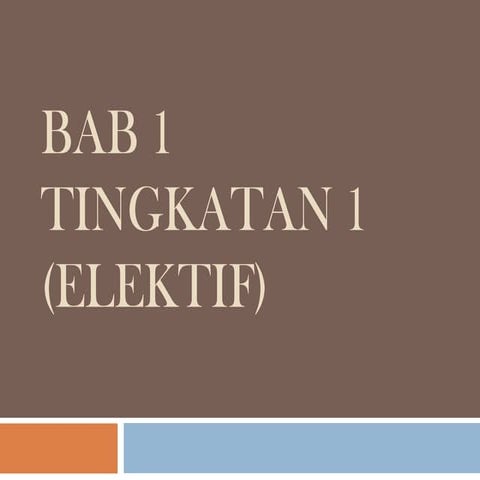 Bab 1 | PPTX