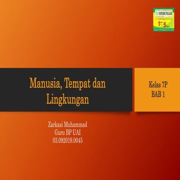 Bab 1. Manusia, Tempat dan Lingkungan (Kelas 7) (layout).pptx