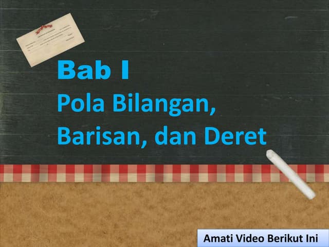 Barisan dan deret kelas 10 | PPTX
