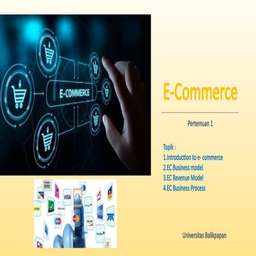 Bab 1 - Introduction to e- commerce || EC Business model || EC Revenue ...