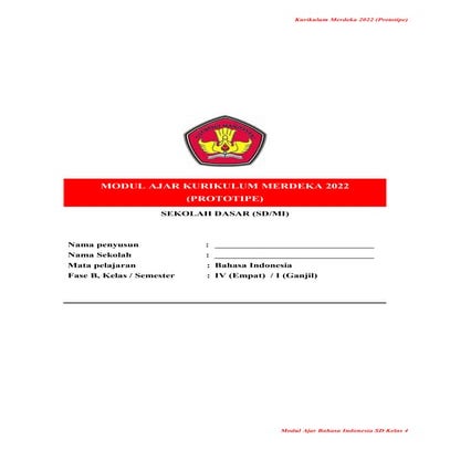 Modul Ajar Kelas 4 SD Kurikulum Merdeka | PDF