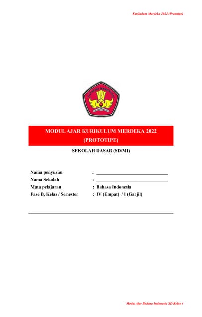 Modul Ajar Agama Kristen Fase A Kurikulum Merdeka | DOCX