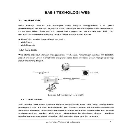 Bab 1 Teknologi Web | PDF