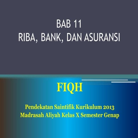RIBA, BANK, DAN ASURANSI | PPTX