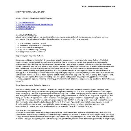 nota SPP Bab 1 | PDF