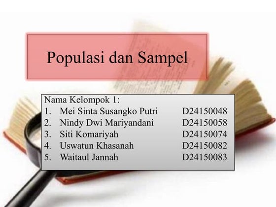 Bab 5. populasi dan sampel | PPT