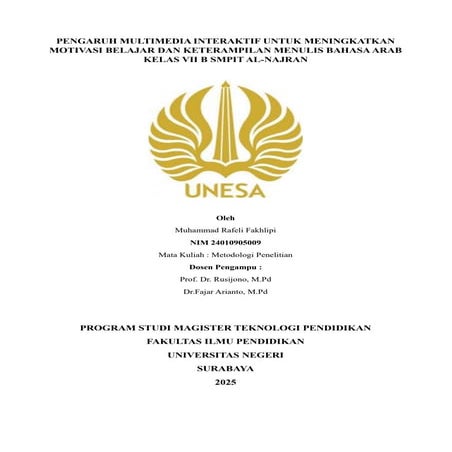 (TESIS) Contoh BAB 1 & 2 & 3 Tesis (S2/Magister) Terbaru | PDF