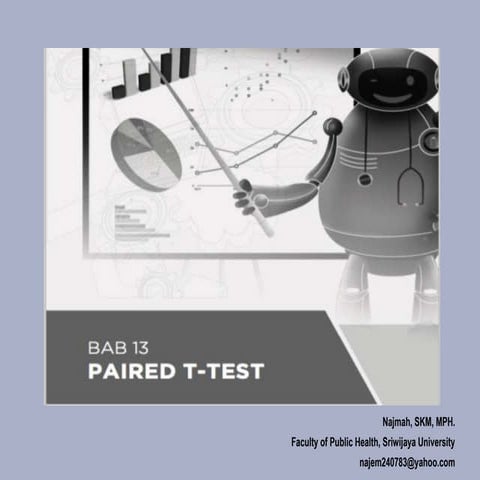 Bab 13 paired t test | PPTX