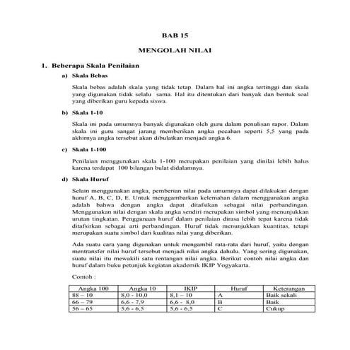 Bab 15 mengolah nilai | PDF