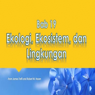 IPA Terintegrasi Ekosistem BAB 19 Trefil | PPTX