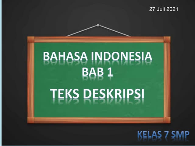 PPT BAB TEKS DESKRIPSI 2 Untuk Anak MTsN | PPTX