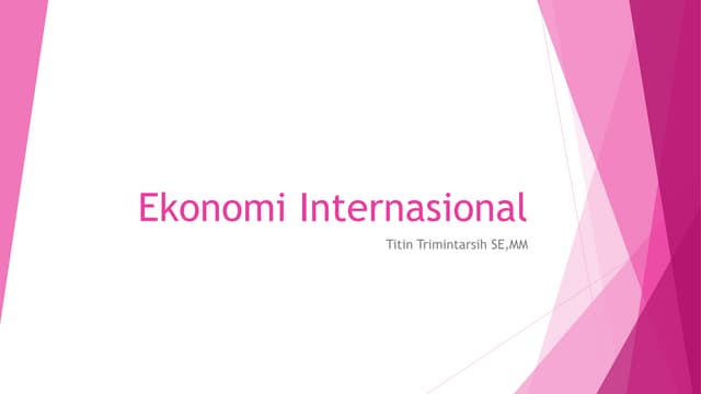 Makalah teori klasik perdagangan internasional | PDF