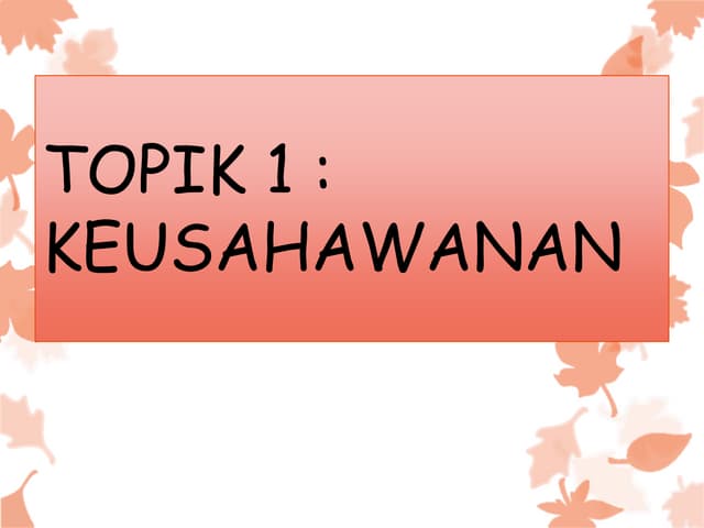 Definisi usahawan dan keusahawanan | DOCX