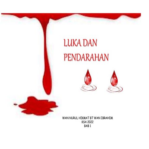BAB 1 LUKA DAN PENDARAHAN DALAM PERTOLONGAN CEMAS | PPT