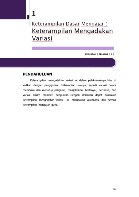 kemahiran variasi rangsangan | PDF