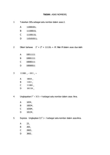 ulangkaji Asas Sains Komputer Tingkatan 1 | PDF