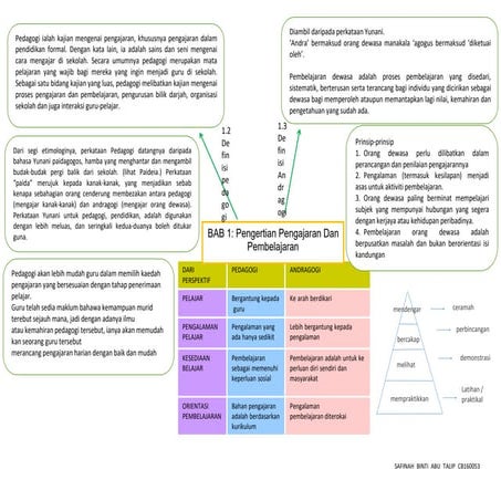 Bab 1 PEDAGOGY mind map | PDF