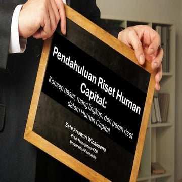 Bab 1 Pendahuluan Riset Human Capital Konsep Dasar dan Ruang Lingkup | PDF