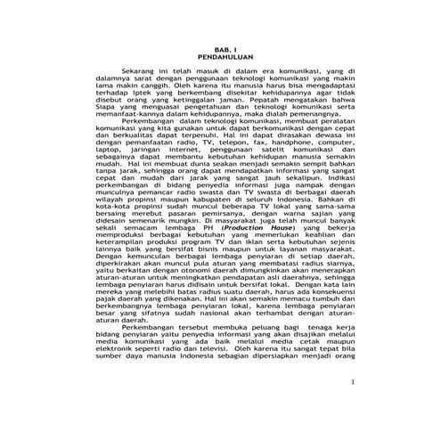 Bab 1 pendahuluan telekomunikasi | PDF